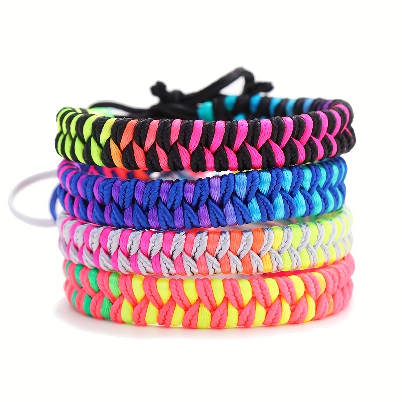 Colorful Braided Double Strand Bracelet Daily Unisex Hand Chain For ...