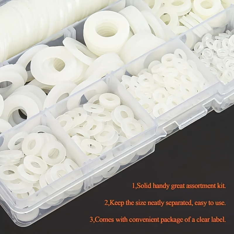 White Nylon Flat Washer Kit High Temperature Insulated - Temu
