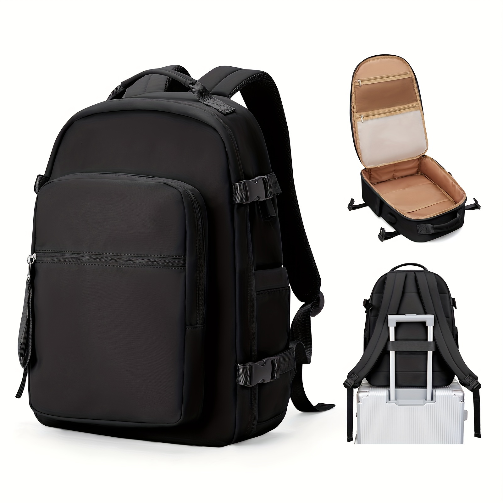 Large Capacity Solid Color Backpack Zipper Lightweight - Temu United ...