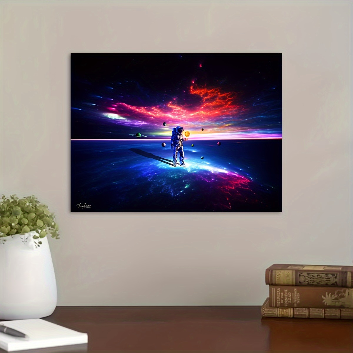 Canvas Poster Modern Art Astronaut Universe. Music Wall Art - Temu ...