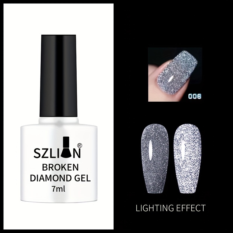 12 Colors Reflective Glitter Gel Nail Polish Disco Broken - Temu Kuwait