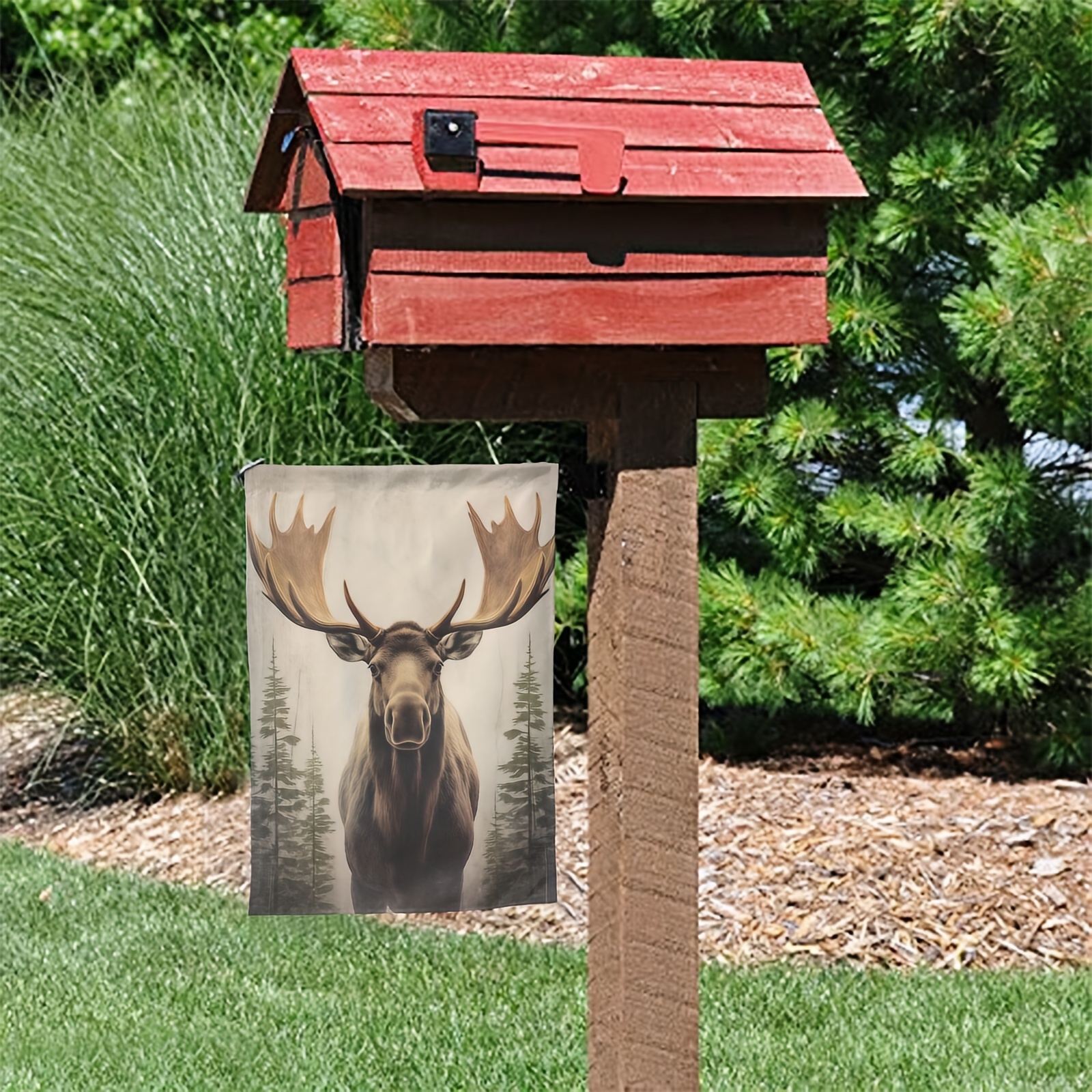 Moose Welcome House Flag Vertical Double Sided Moose Two Big Temu