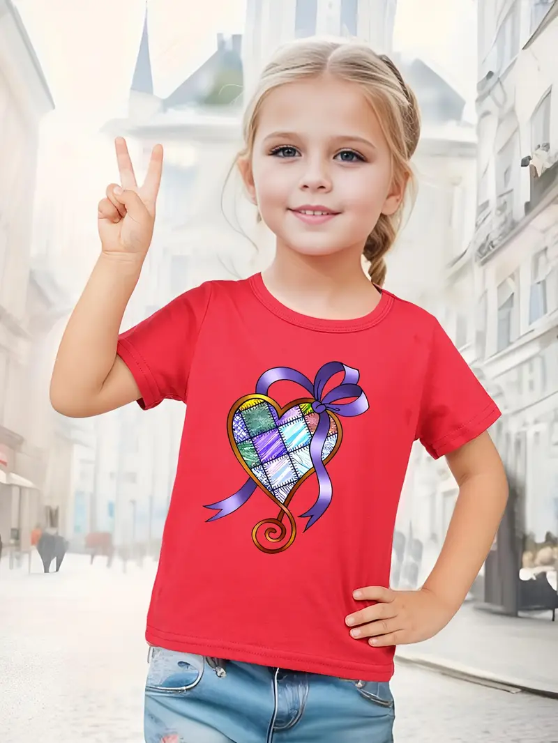 100% Cotton Girls Fashionable Heart Gift Graphic Short - Temu Ireland 100% Cotton Girls Fashionable Heart Gift Graphic Short - Temu Ireland