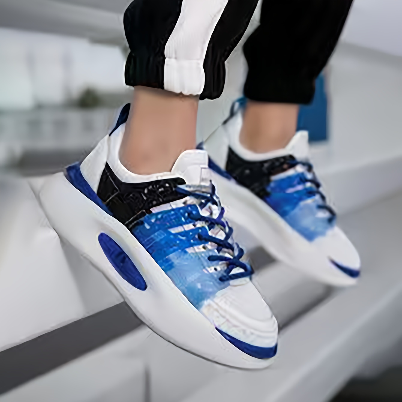 Colorblock Trendy Sneakers Lace Soft Sole Platform Casual - Temu United ...