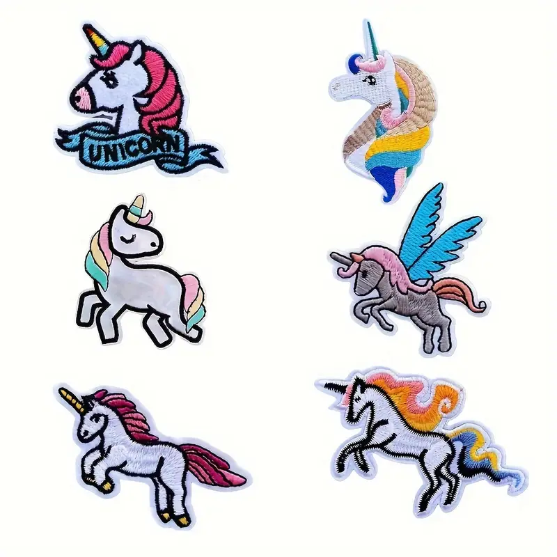 Cute Unicorn Embroidered Cloth Patch Iron Sew Patch Suitable Temu Canada
