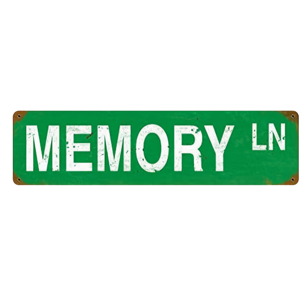 Memory Ln" Metal Tin Sign Vintage Plaque Decor Wall Art Wall - Temu Canada