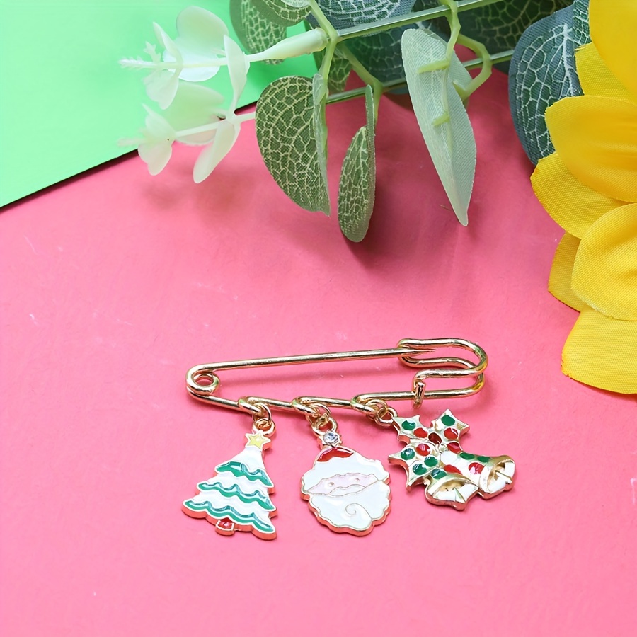 Christmas Bell Snowman Etc Pendant Brooch Pin Women Men - Temu United ...