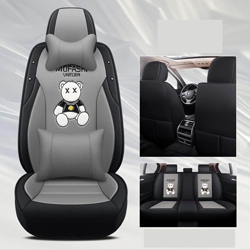 Cartoon Faux Leather Car Seat Cover 4 Seasons General Seat - Temu ...
