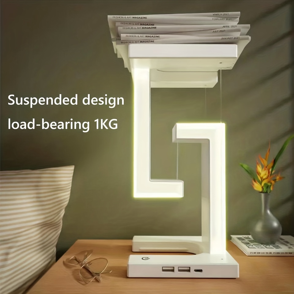 Usb 충전 포트 침대 룸과 1pc Led 책상 램프 스마트 Led 밤 램프 터치 센서와 공중 부양 테이블 Temu