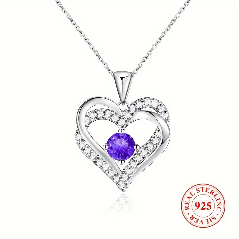 925 Sterling Silver Romantic Classic Love Heart Women's - Temu New Zealand