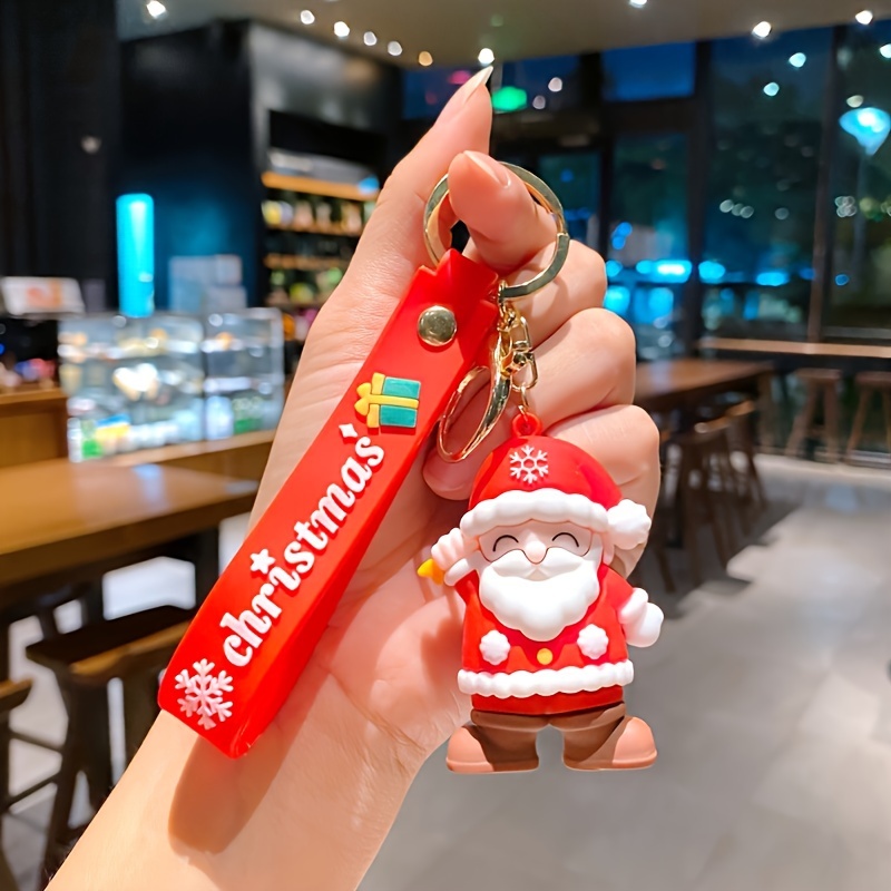 Merry Christmas Keychain Cartoon Santa Claus/christmas - Temu Australia