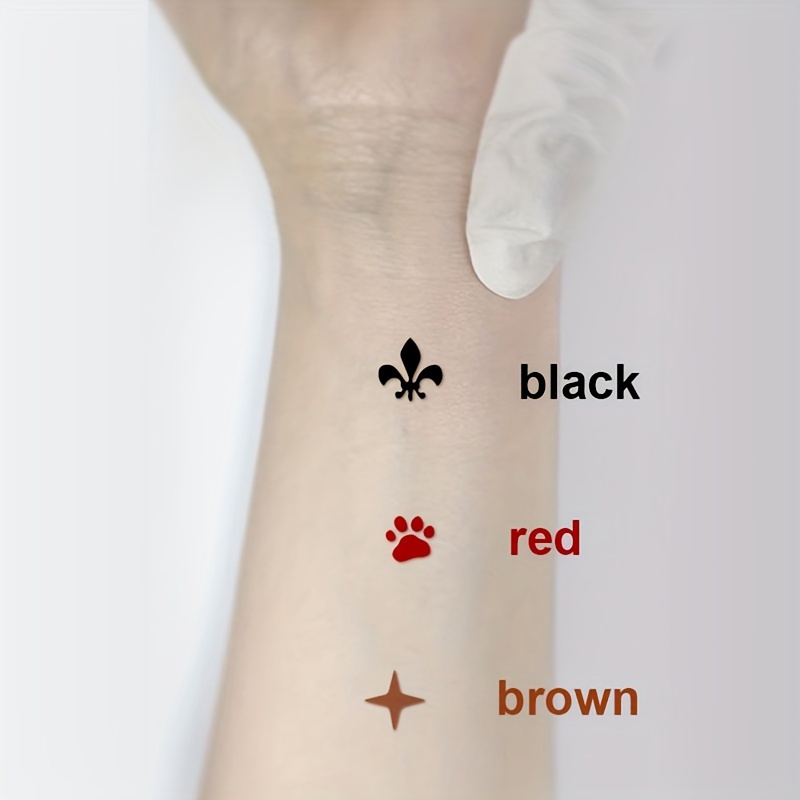 5 Bottles Temporary Tattoo Ink Pigment Tattoo Stencils Kit - Temu Australia