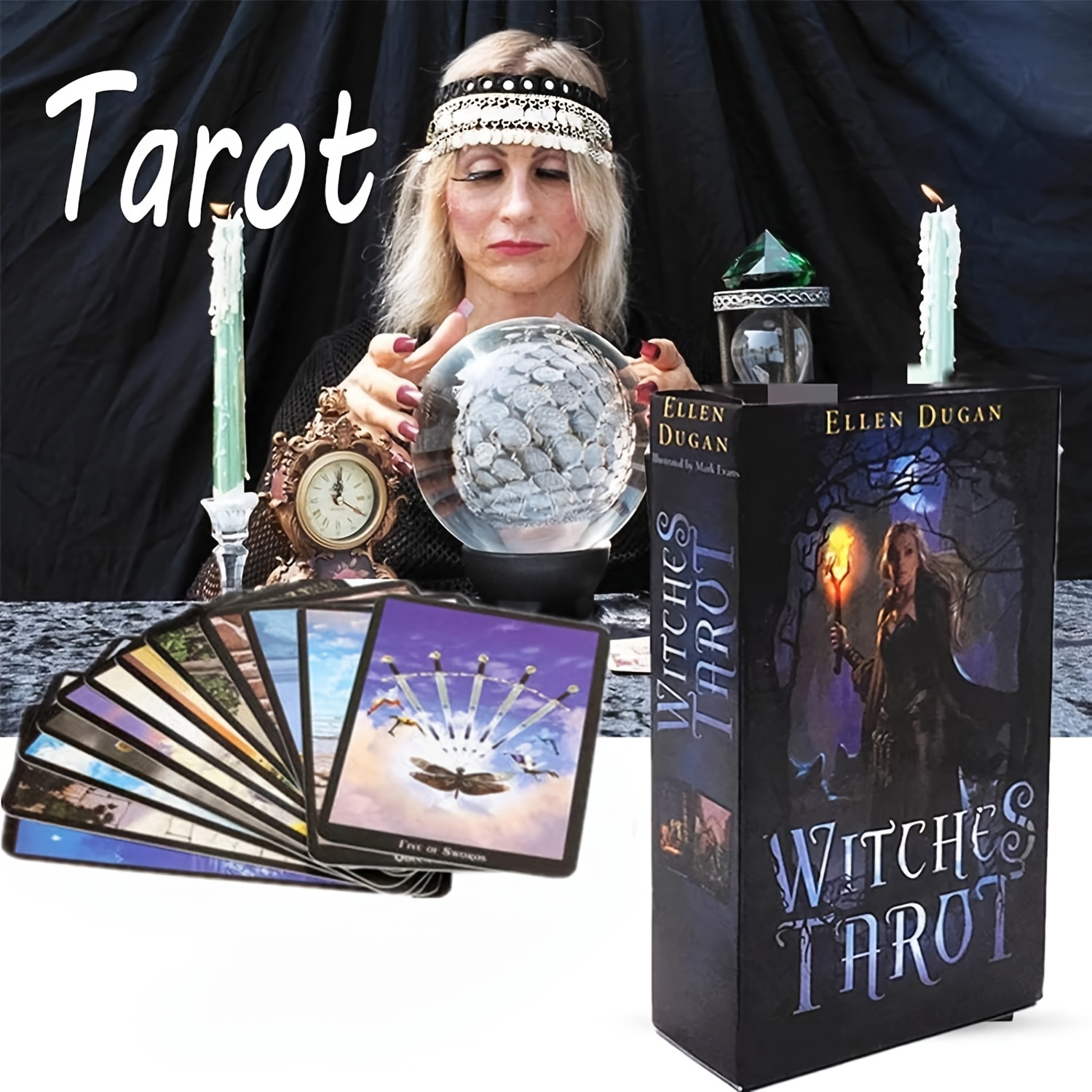 Juego Cartas Tarot 78 Piezas Juego Cartas Predicción Destino - Temu Spain