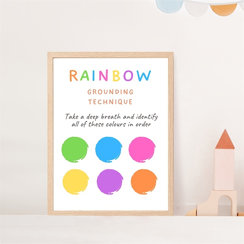Classroom Decor Rainbow Grounding Technique Calming Corner - Temu