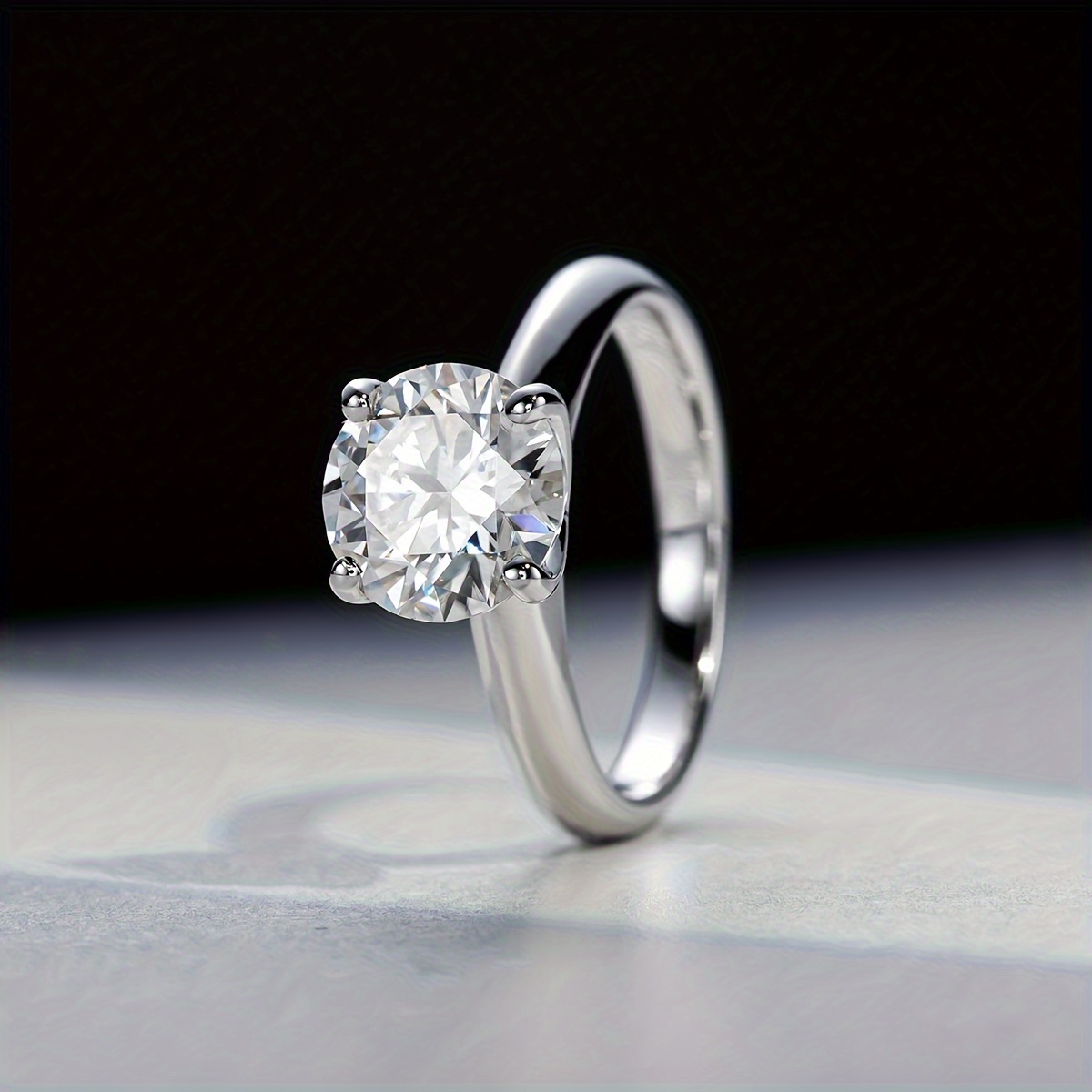 lovessom 3 carat moissanite engagement ring classic s925 - Temu United Kingdom