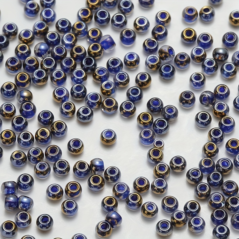 Electroplated Golden Edge Glass Crystal Texture Metal Beads - Temu ...