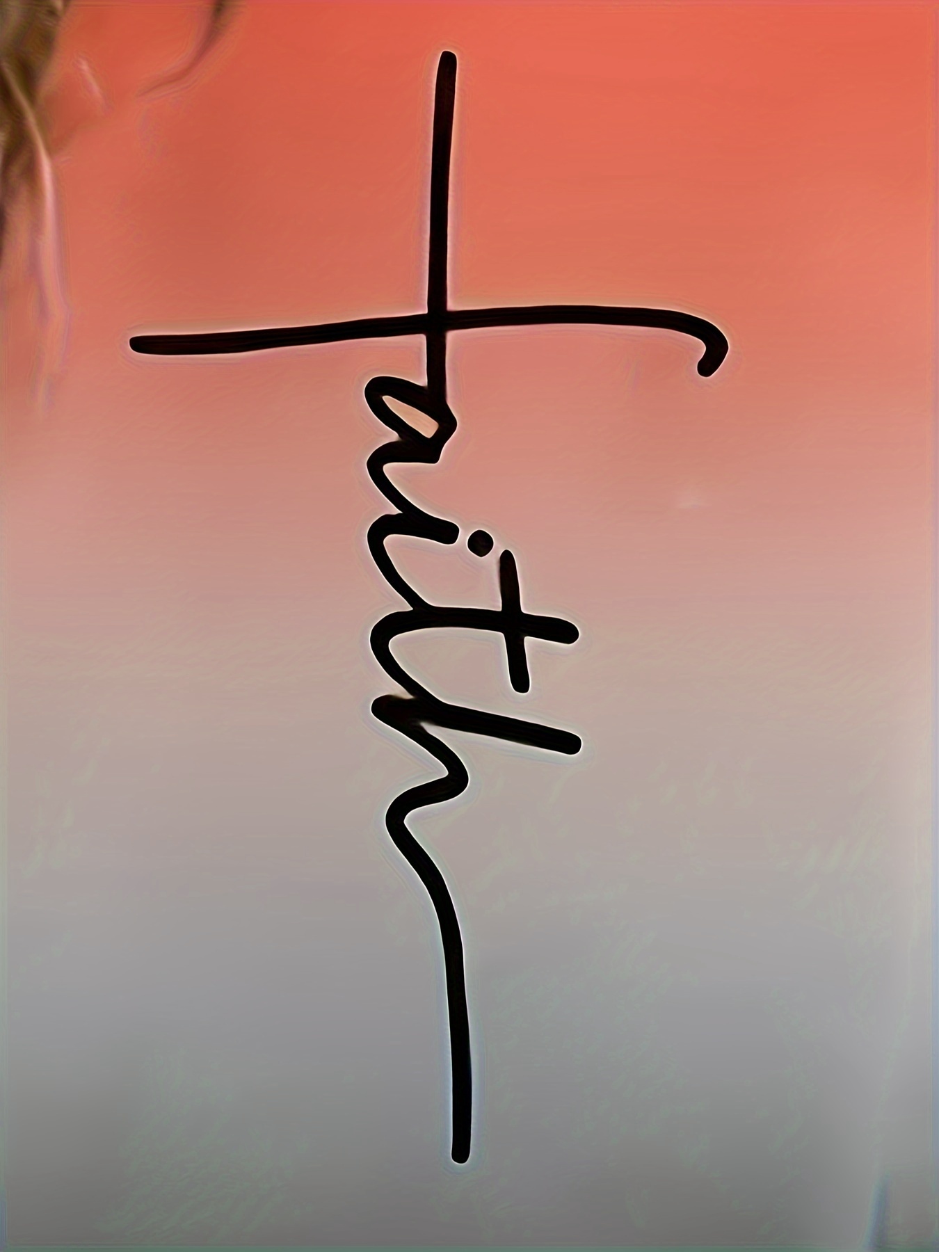 faith print graphic crew neck t shirt casual long sleeve top - Temu Canada