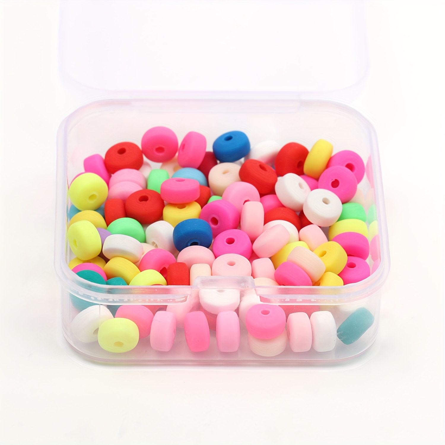 24 Style Flat Round Polymer Clay Spacer Bulk Beads Jewelry - Temu ...