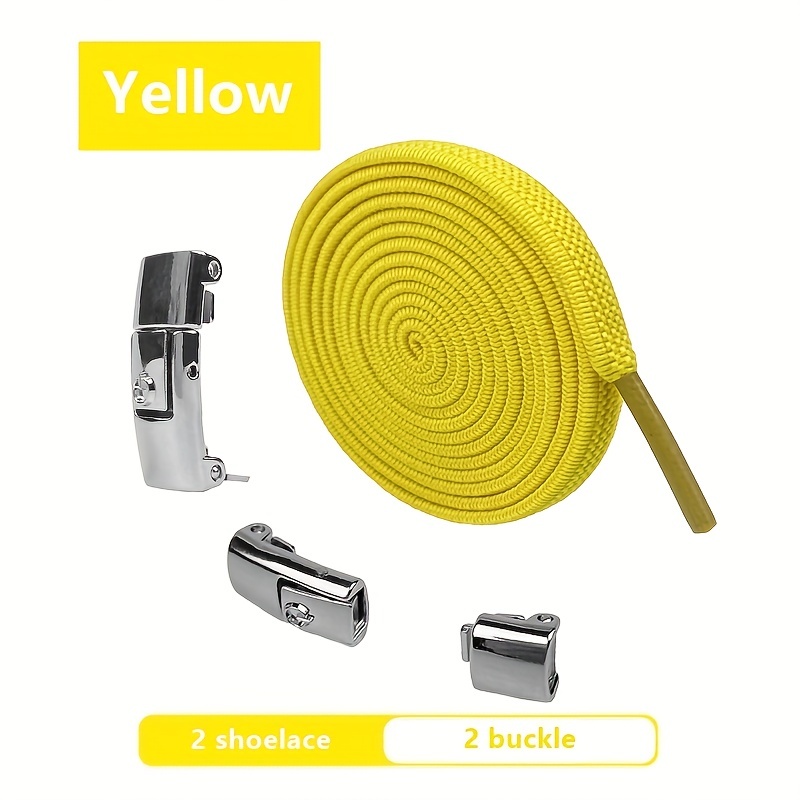 17 Colors Lazy Man Elastic Shoelaces No Tie Shoe Laces Metal - Temu ...