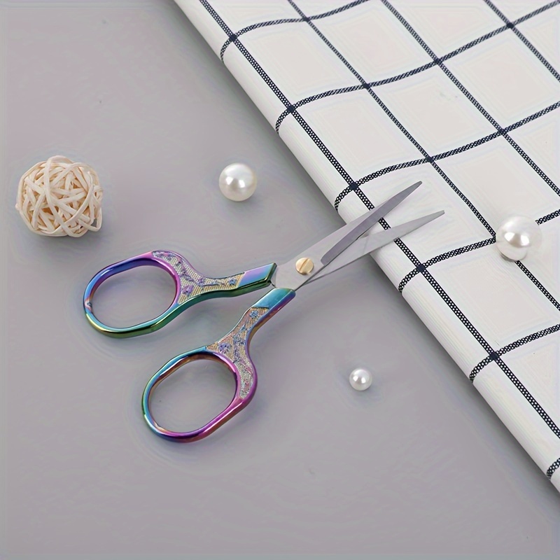 Stainless Steel Electroplated Plum Scissors Retro Carved - Temu United ...