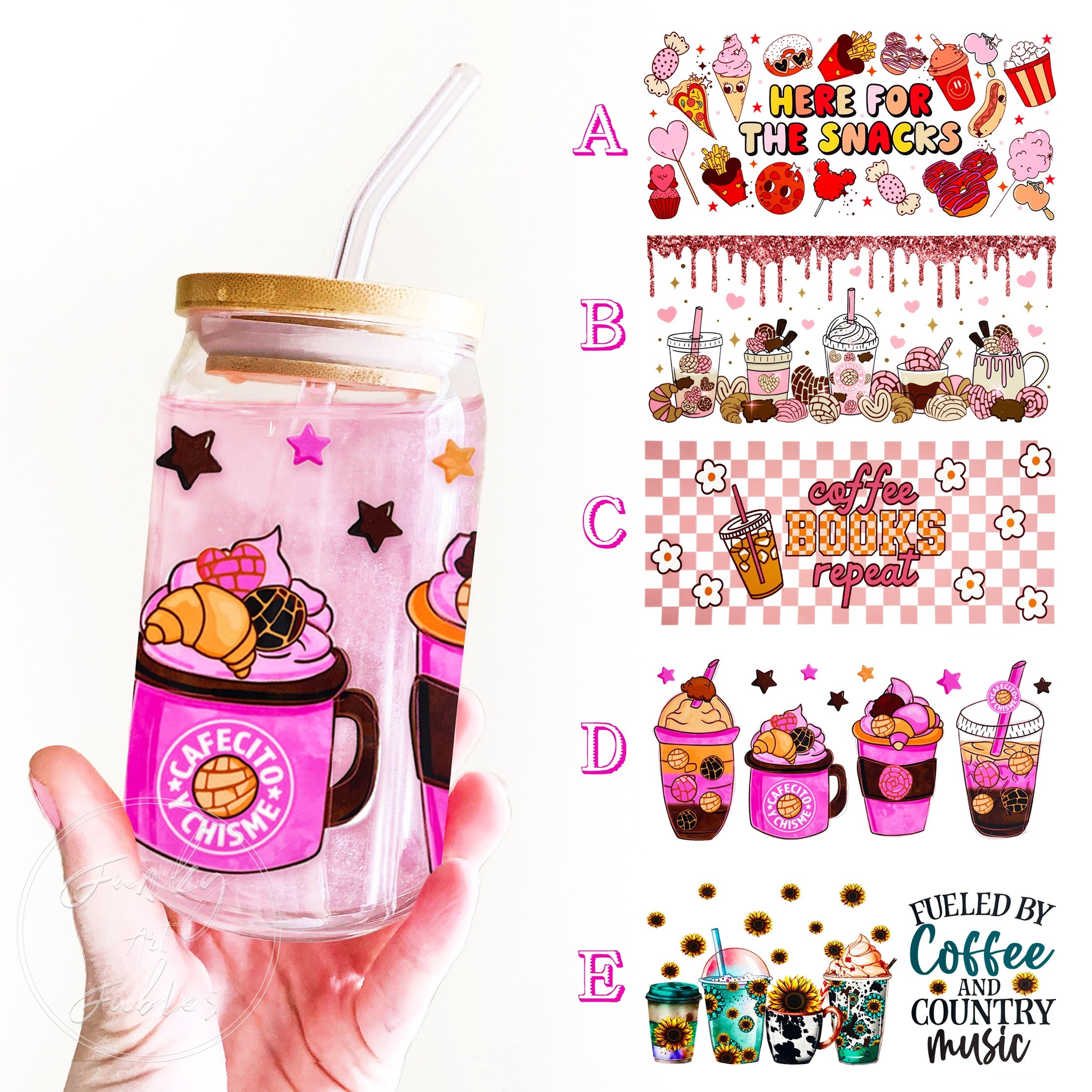Mark Glass Jar: Diy Cute Waterproof Transfer Sticker Uv - Temu United ...