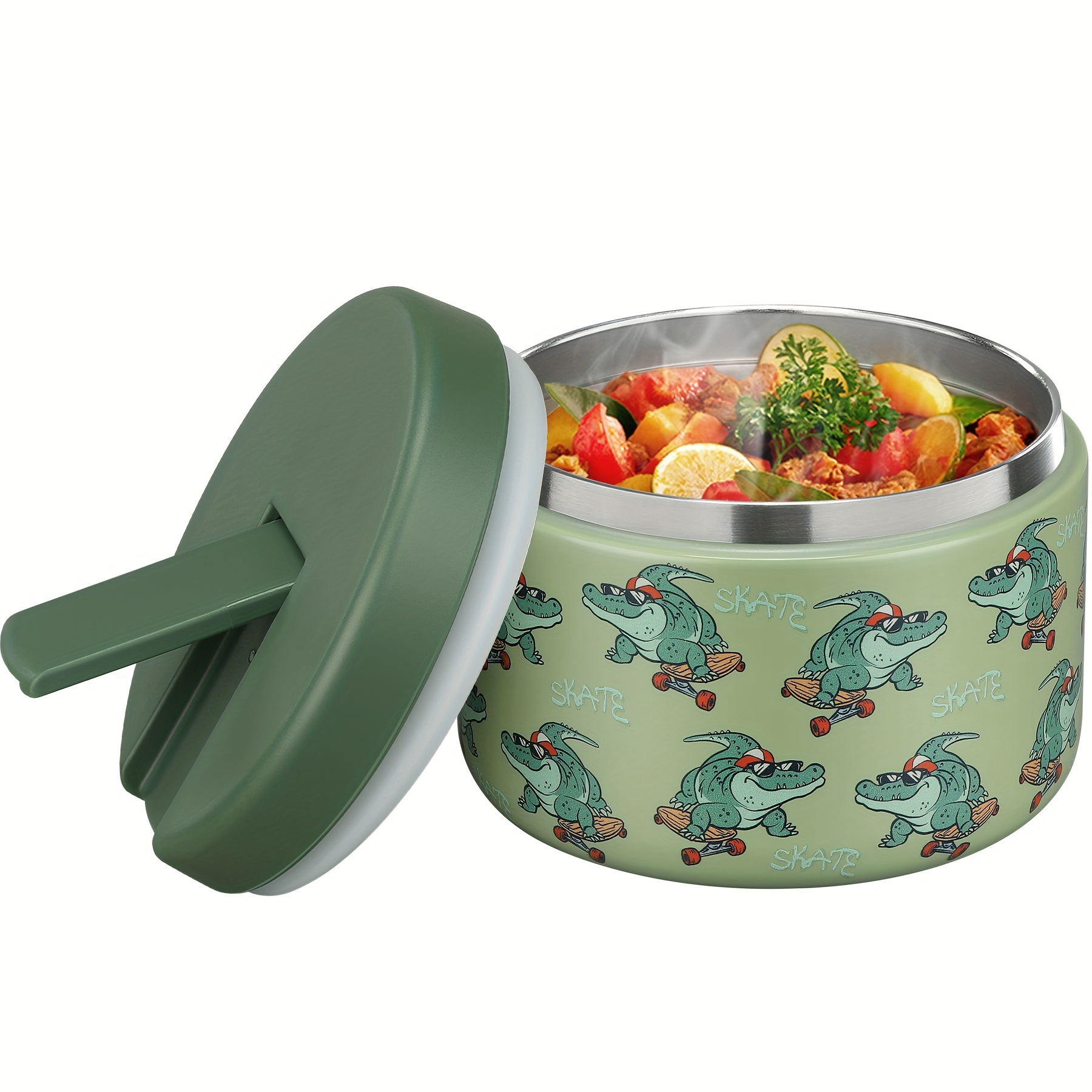Lunch Box Insulated Vacuum Food Jar Buckle Lid Portable Wide Temu