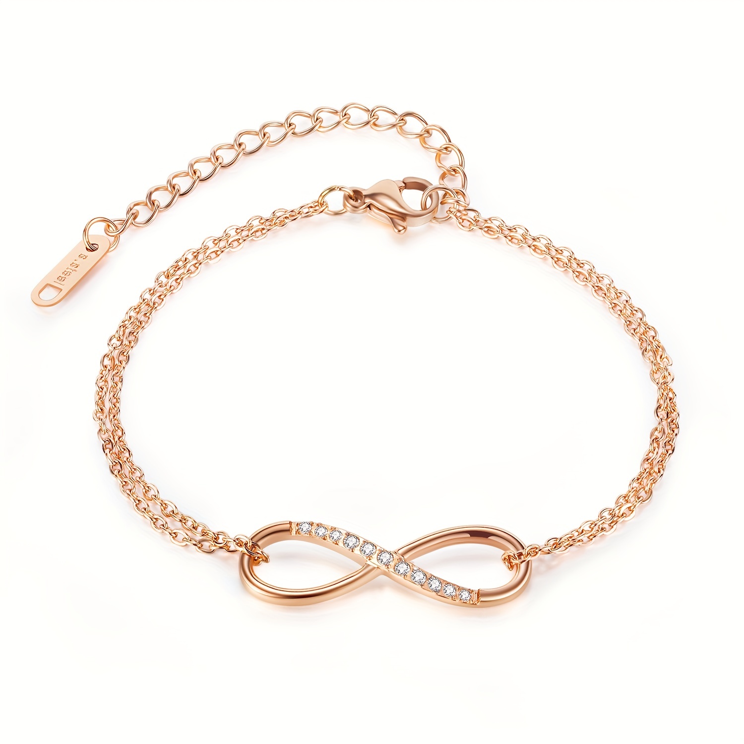 Fashionable Minimalist Infinity Symbol Charm Double Layer - Temu United ...