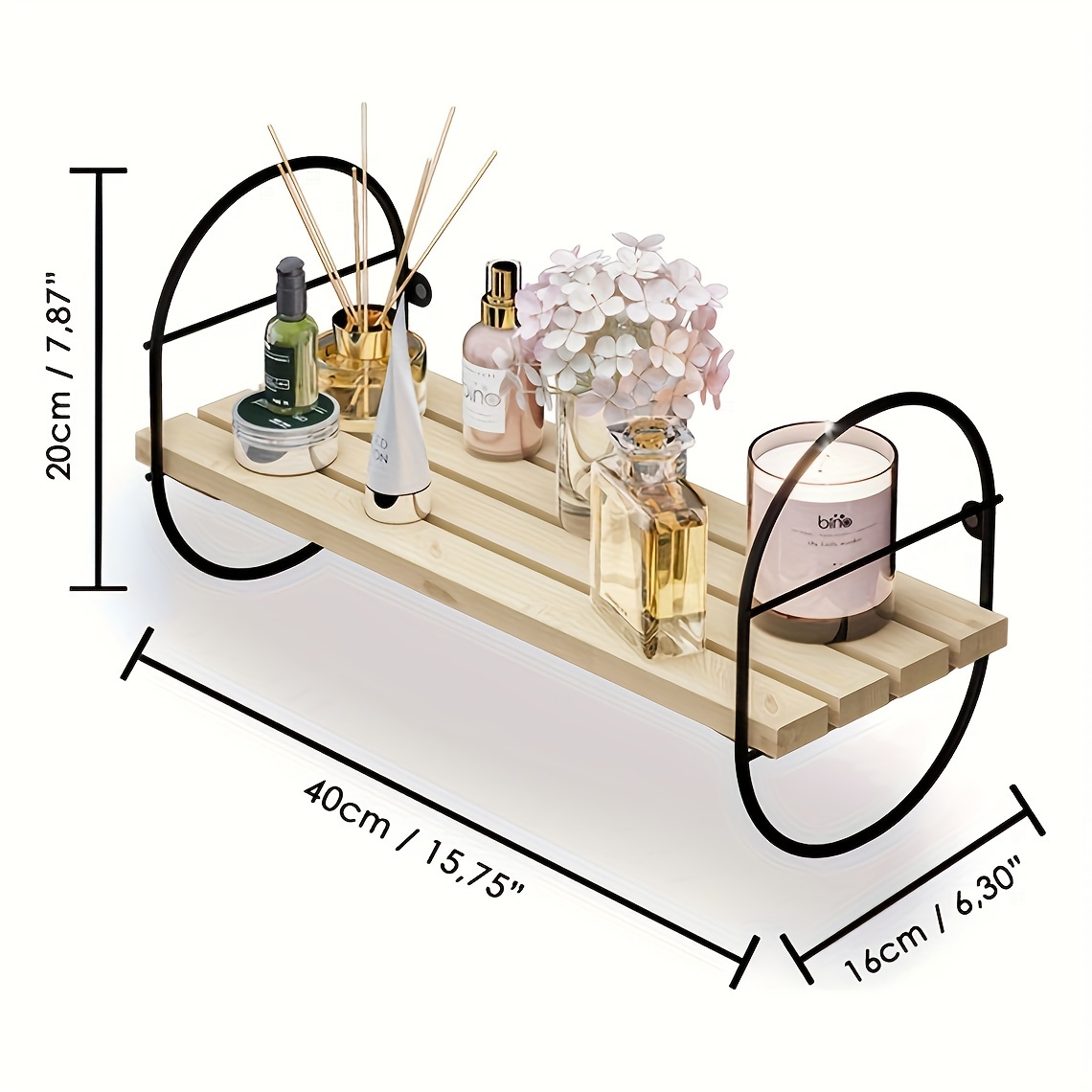 1pc Elliptical Frame Rack Wall Mounted Floating Frame Rack - Temu ...