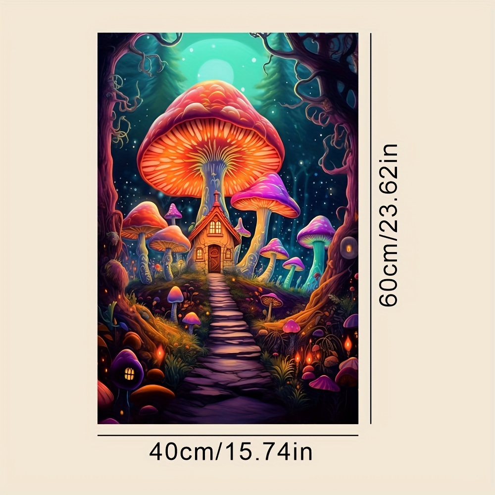 Creative Canvas Poster Fluorescent Dream Forest Giant - Temu United Kingdom