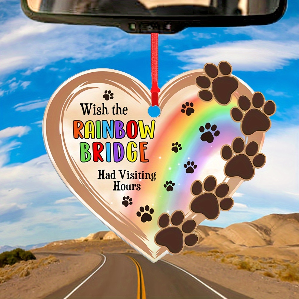 2d Flat Rainbow Bridge Heart Claw Print Pendant Valentine's - Temu Ireland