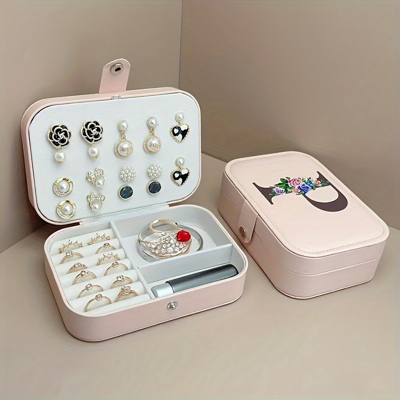 Mini Square Jewelry Box Diy Letter Style Design Flower - Temu United ...