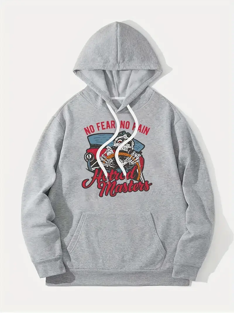 Trendy Skeleton Driver Print Hoodies Men Graphic Sweatshirt Temu