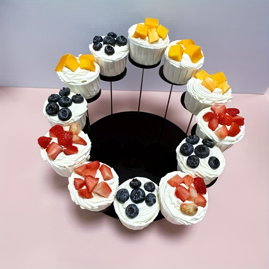 12 Tier Round Acrylic Products Display Riser Stands Cupcake - Temu