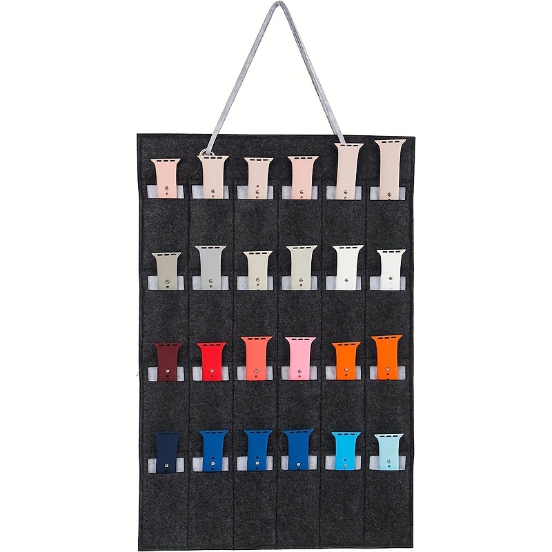 Hanging Jewelry Felt Storage Display Rack With Pockets - Temu Canada
