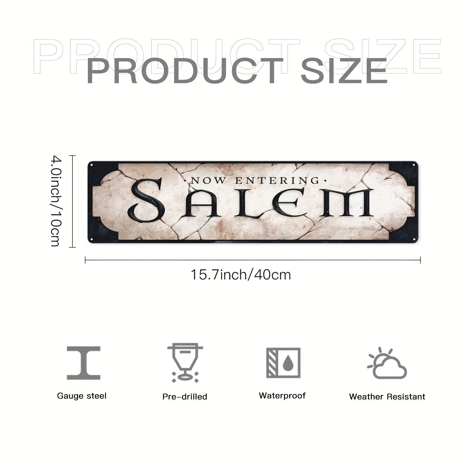 Salem Entering Decor Vintage Tin Signs Funny Street Metal - Temu New ...