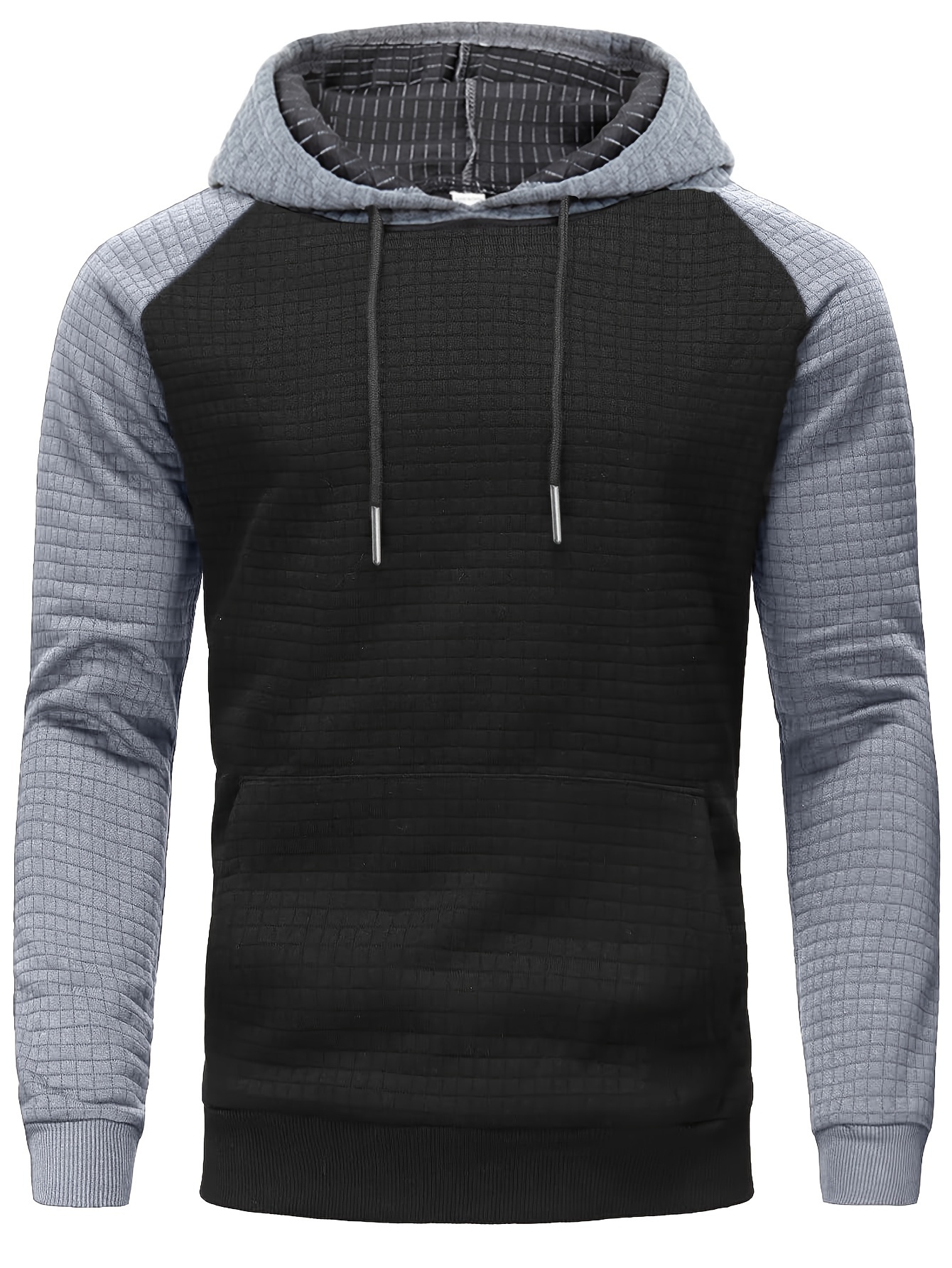 waffle hoodie cool hoodies men men's casual color block - Temu Australia