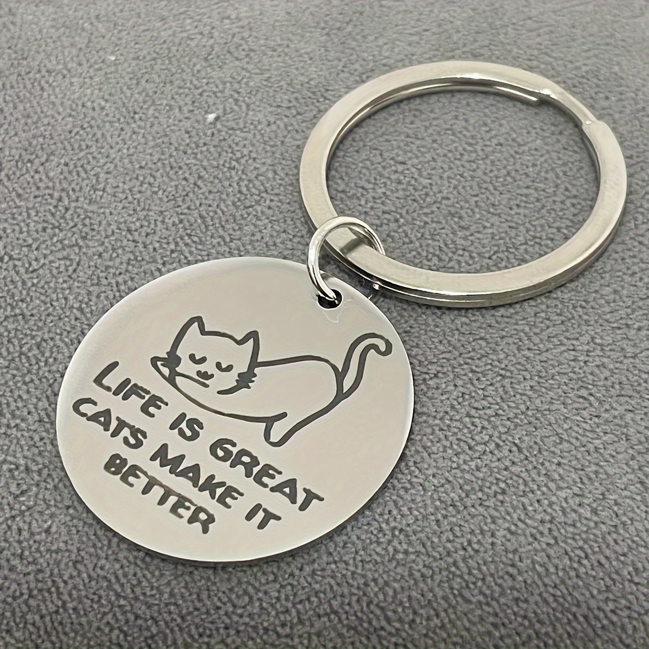 1pc Sweet Silvery Metal Pendant Keychain Key Decors - Jewelry ...