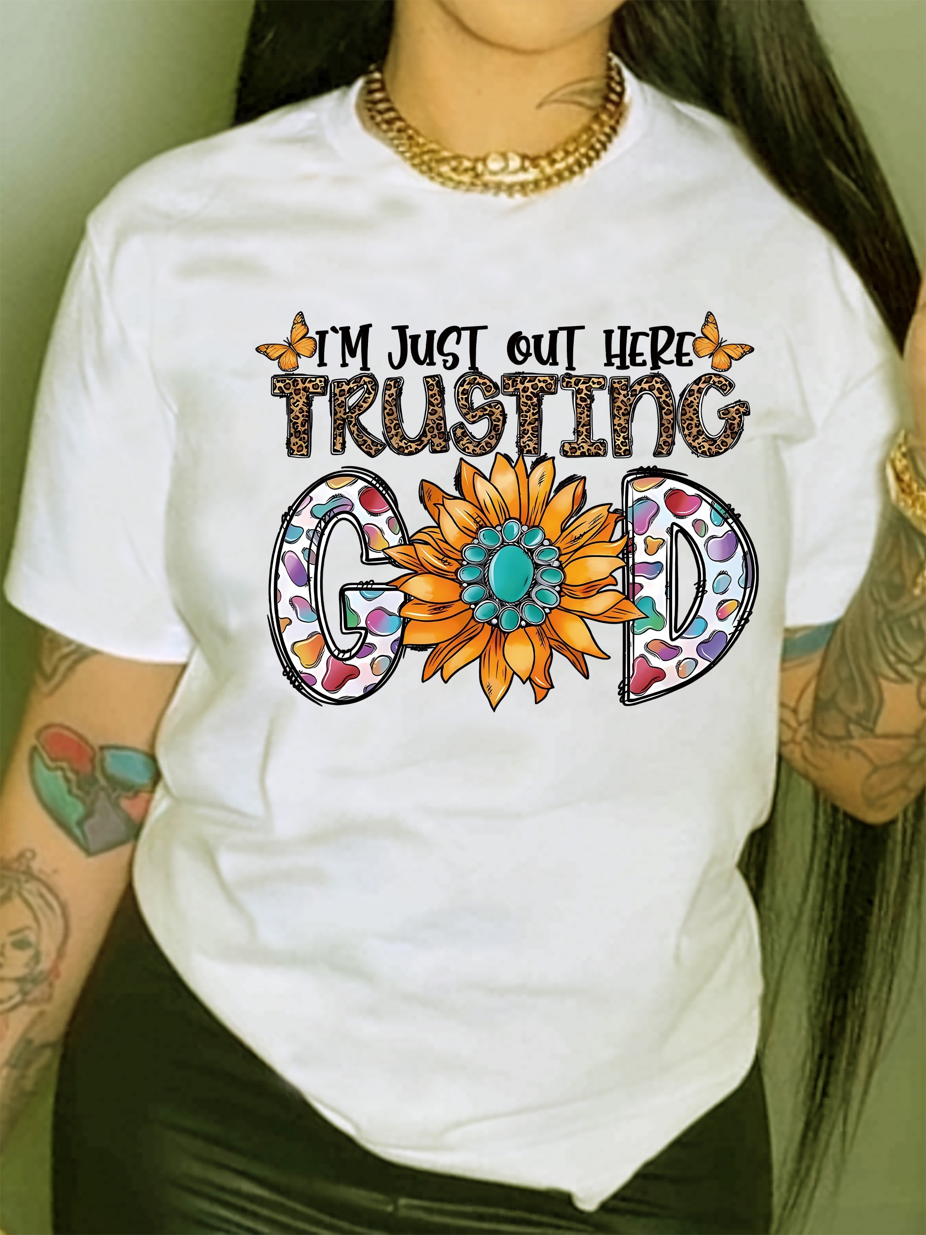 カートゥーンレター＆ プリントのビンテージtシャツ クルーネックショートスリーブtシャツ 春夏用 女性用衣料品 Temu Japan