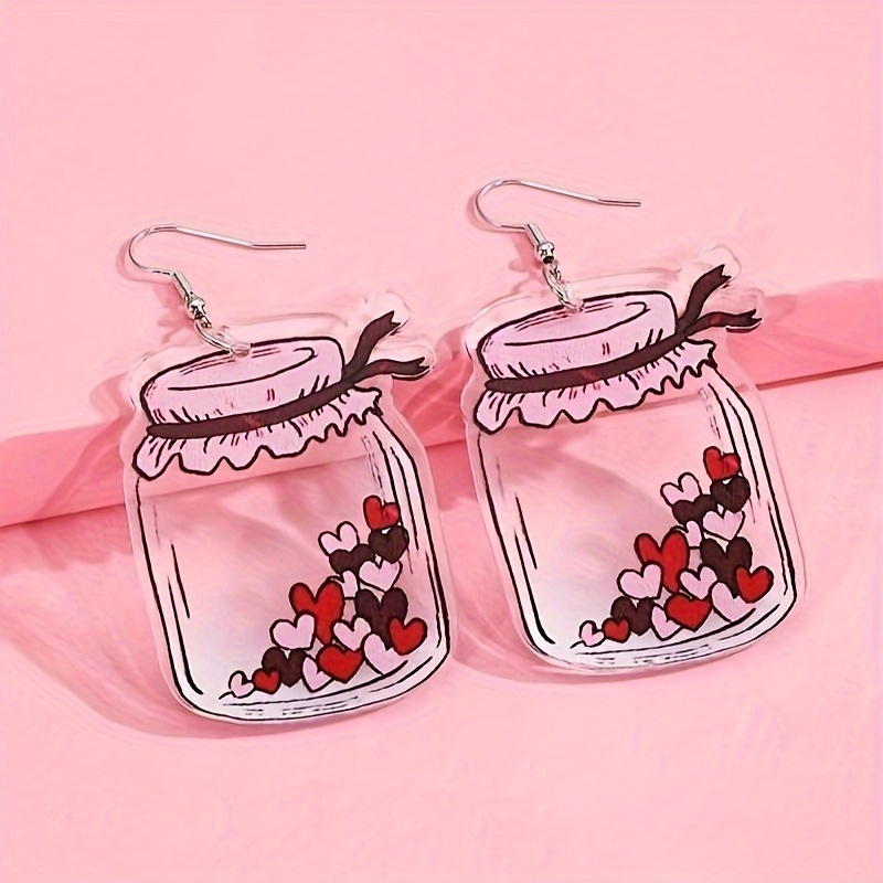 Transparent Bottle Design Colorful Heart Decor Dangle - Temu United Kingdom