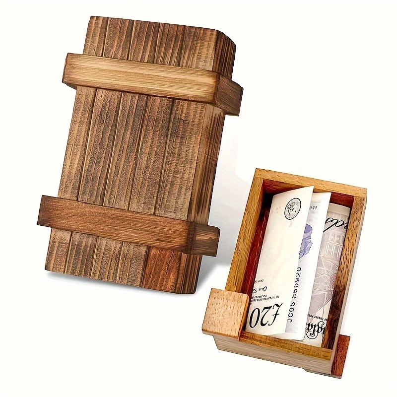1pc Wooden Box Storage Box Piggy Bank | Temu Ireland