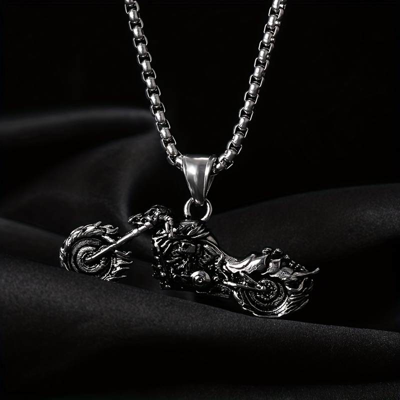 Punk Creative Motorcycle Pendant Necklace Men Women - Temu United Kingdom