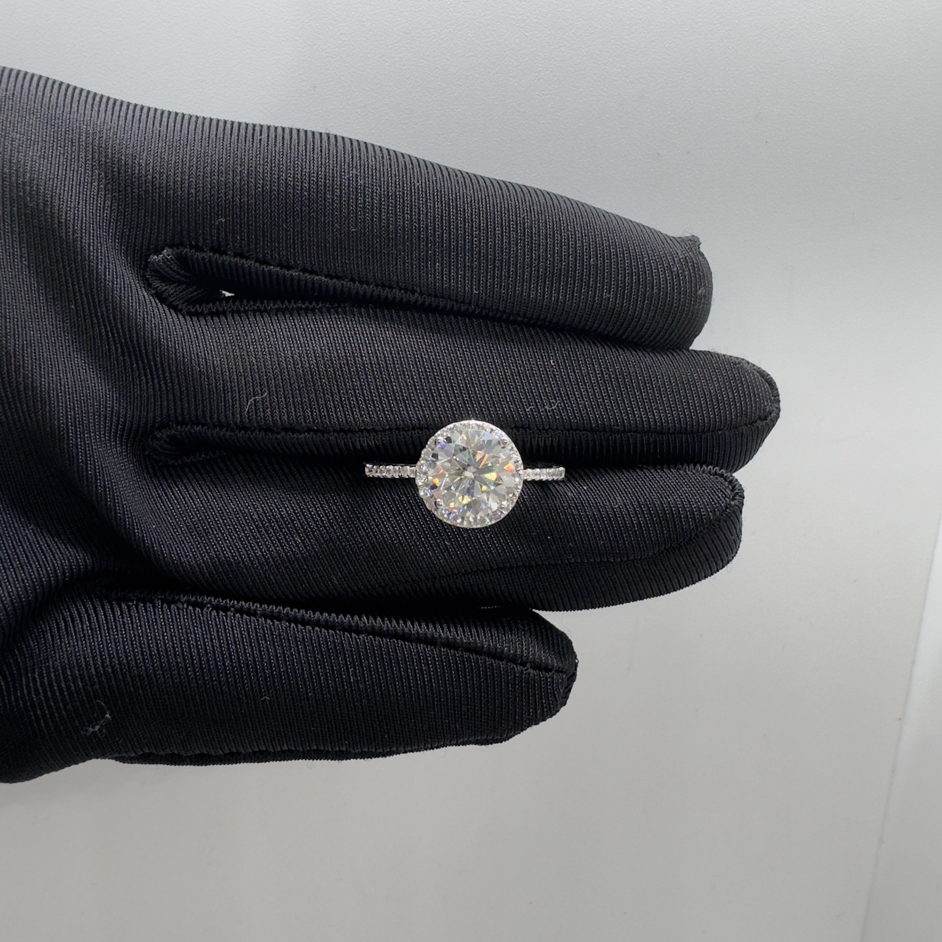 925 Sterling Silver Round Cut Moissanite Adjustable Ring - Temu United ...