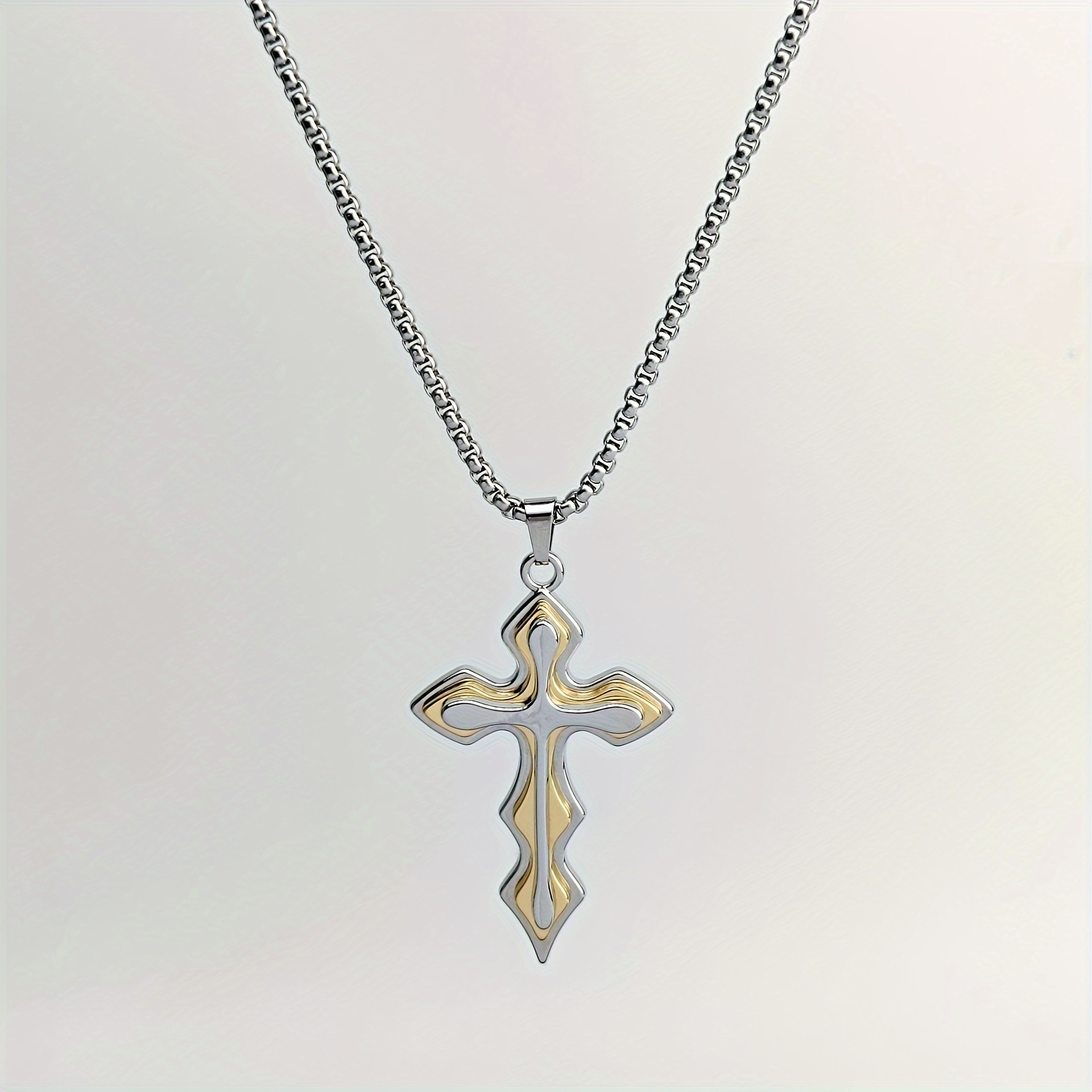 Retro Multi layered Wave Cross Pendant Necklace Creative - Temu United ...