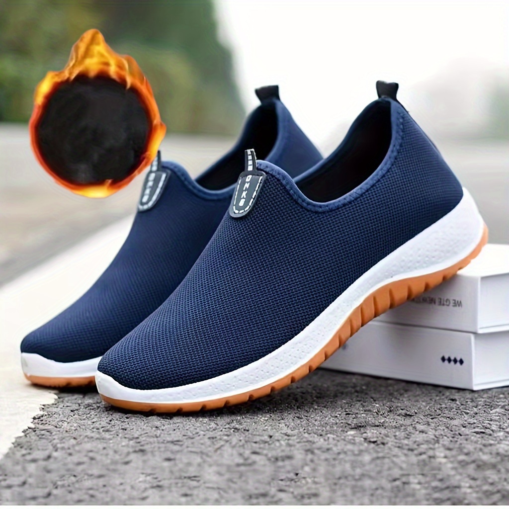 Slip Sock Shoes Men s Trendy Without Warm Plush Lining Comfy - Temu Canada