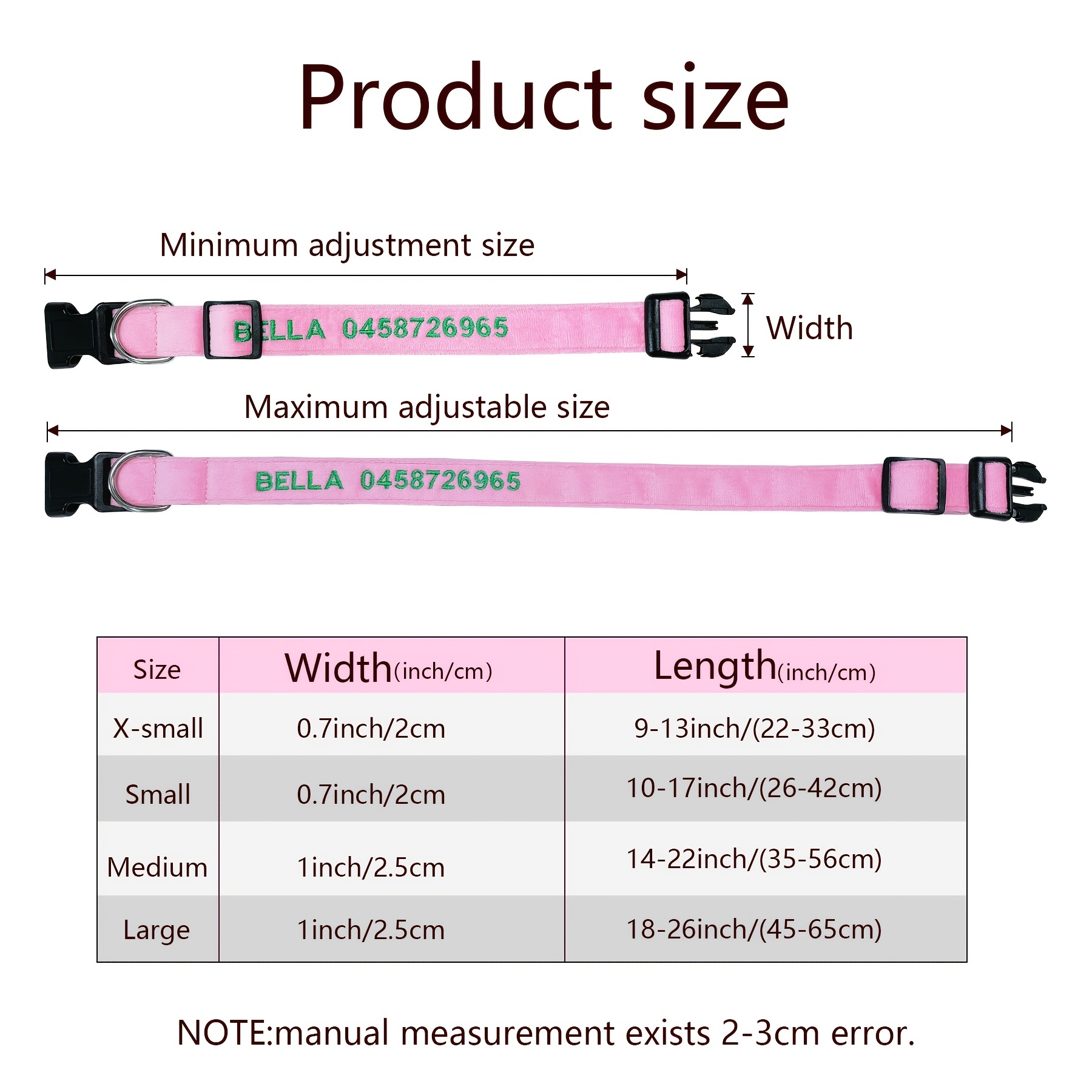 personalized collars embroidered - {region_name}