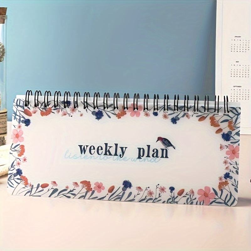 A Fresh Garland Moon Phase Tearable Weekly Planner Schedule - Temu