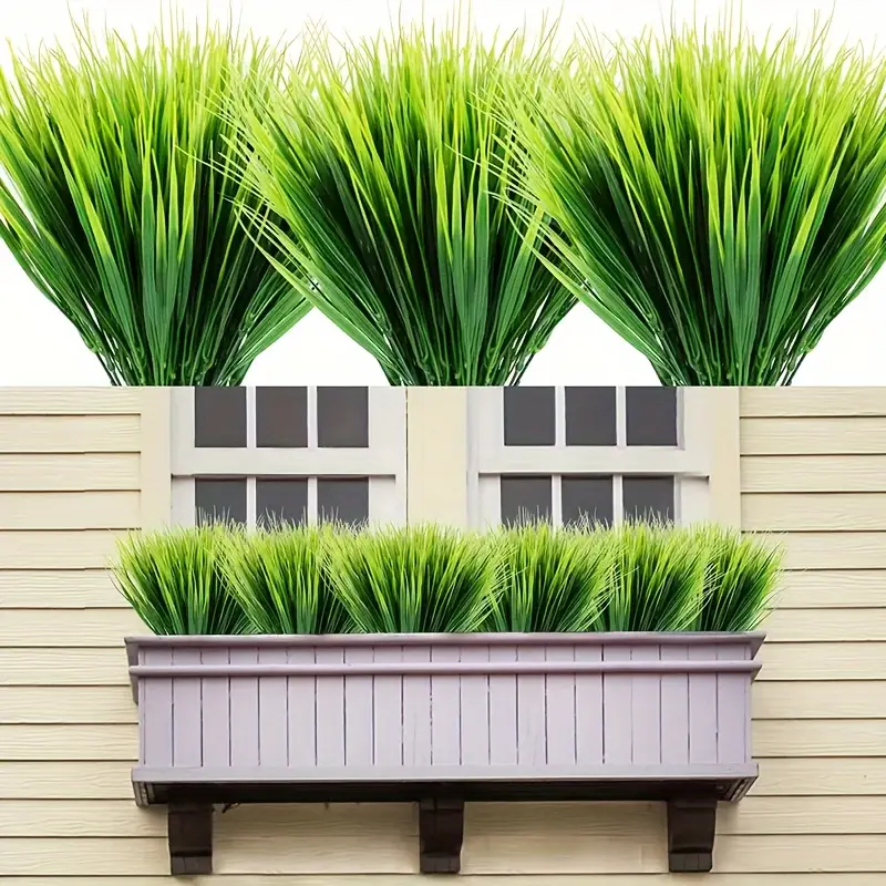 8 個 人工植物 フェイクブッシュ春の植物 フェイク植物の葉 パーティーオフィス装飾 Temu Japan