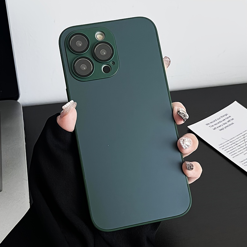 Plain Color Phone Case Iphone 11 Pro Max/11/14 Pro/14/13/12 - Temu New ...