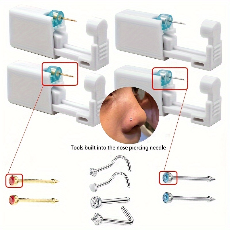 Ear Nose Piercing Kit Including Nose Studs Ear Nose Piercing - Temu ...