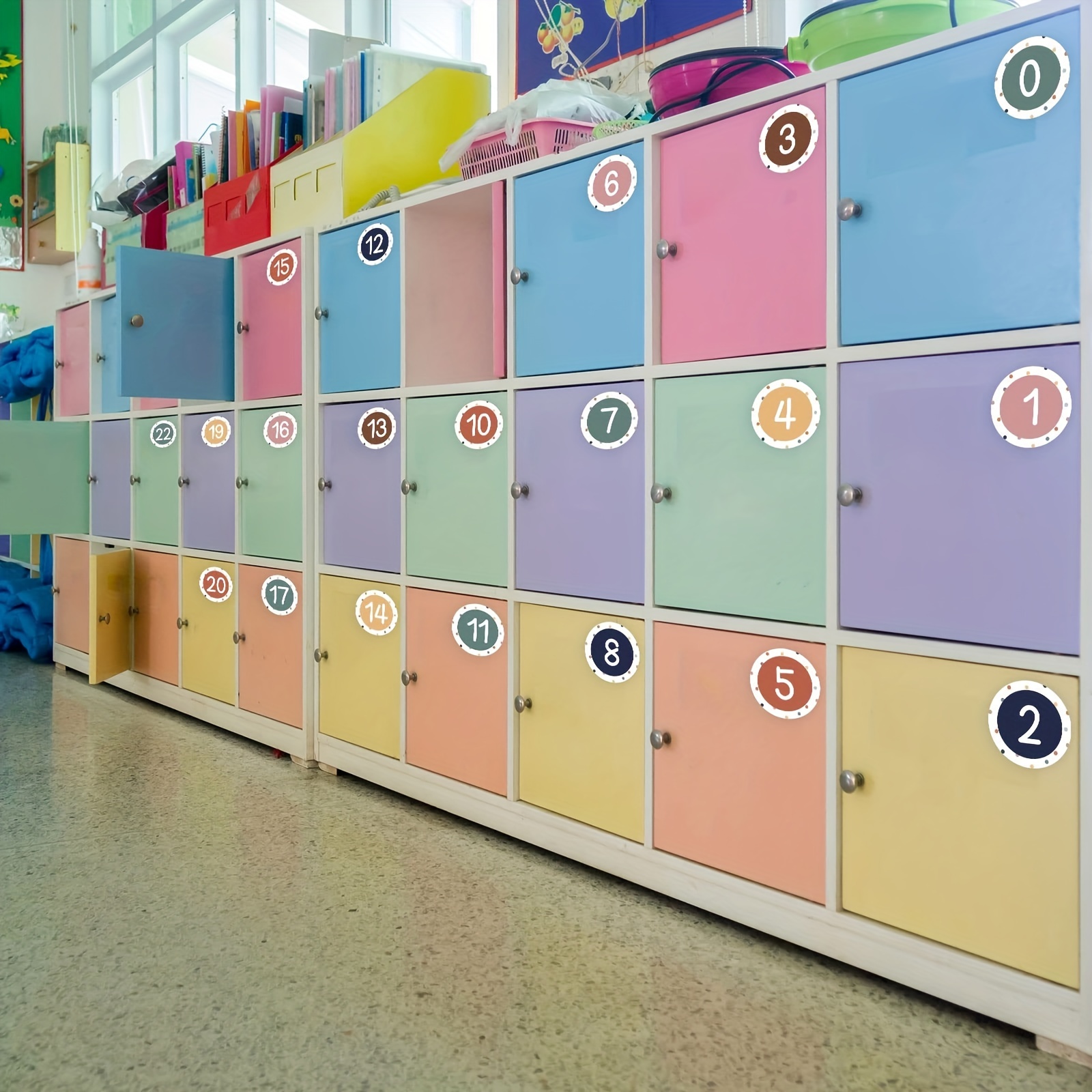 Boho Numbers Stickers Classroom Decorations Colorful Mini Temu Australia